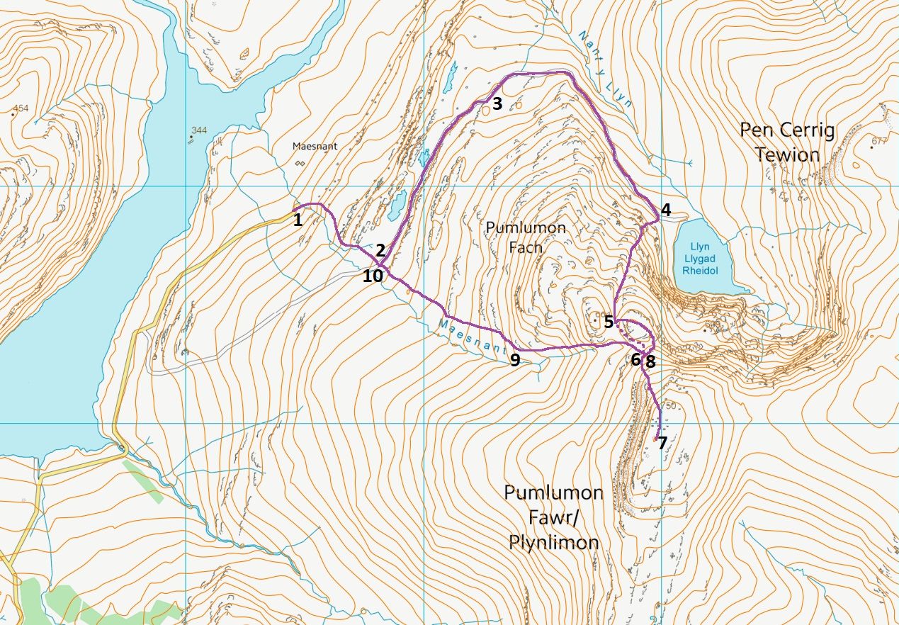 Pumlumon map